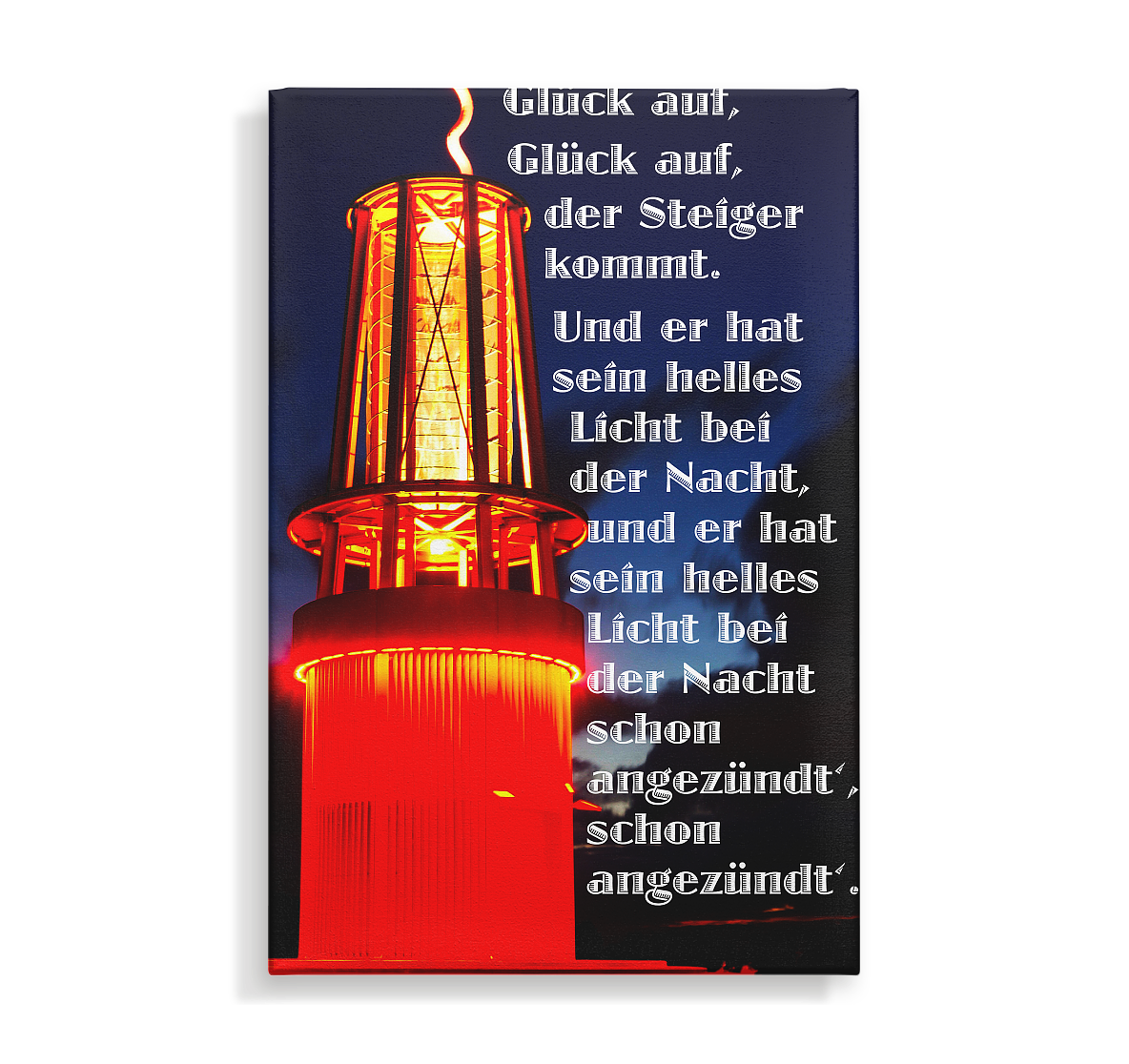 Steigerlied Glück auf der Steiger kommt - Leinwand Verschiedene Größen ...